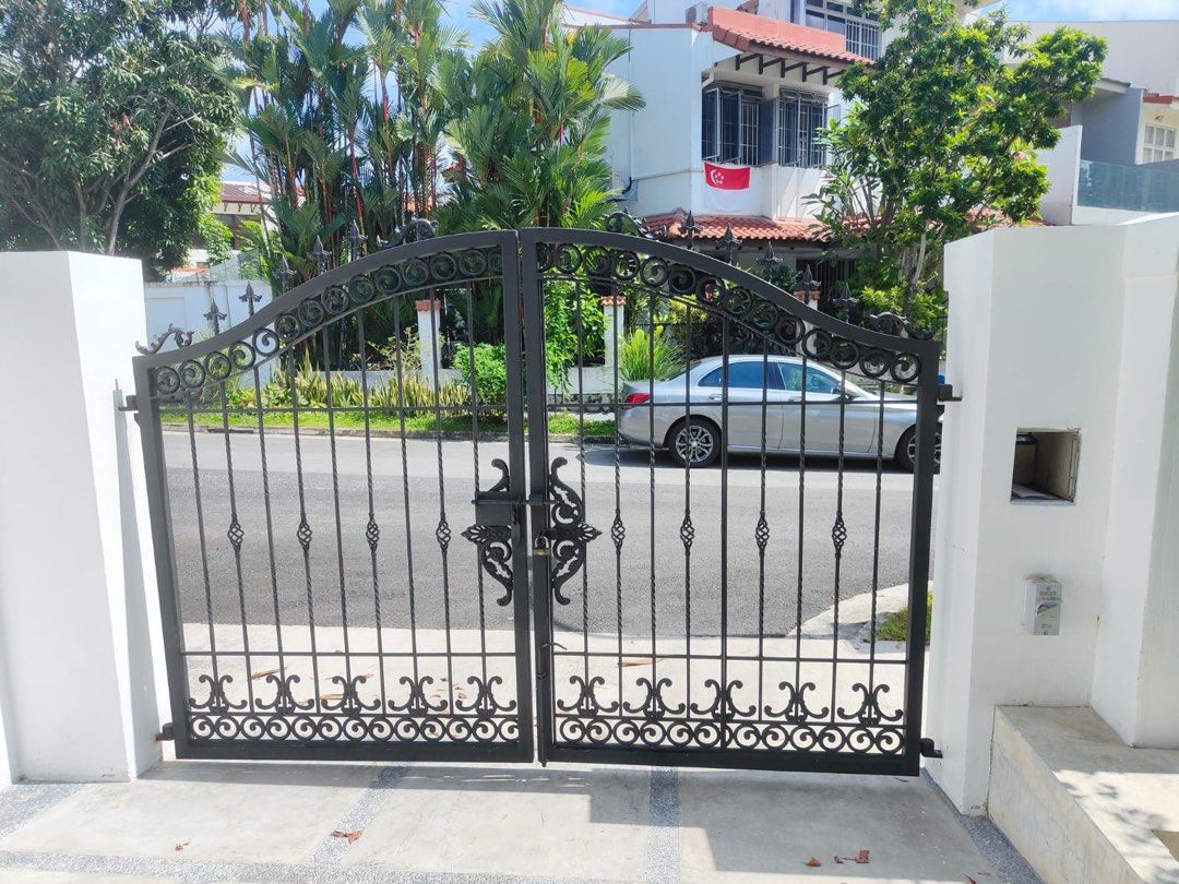 Classic Wrought- Iron Swing Gate, Furniture & Home Living, Security ...