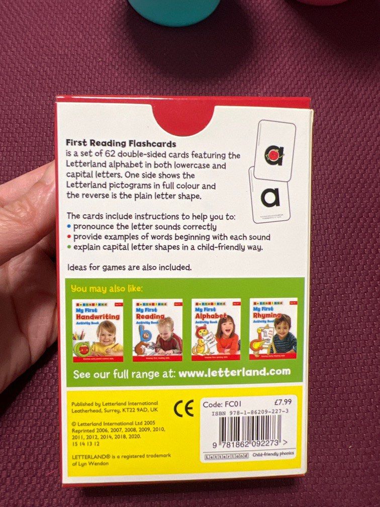 LETTERLAND FIRST READING FLASHCARDS（PN可以用來認字*非常有用）, 興趣及遊戲, 玩具 & 遊戲類 - Carousell