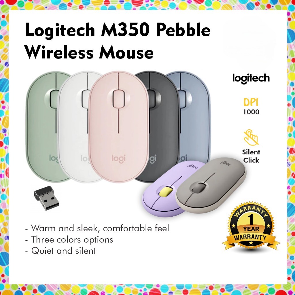 Logitech Pebble M350 Modern, Slim & Silent Wireless Bluetooth Mouse ...