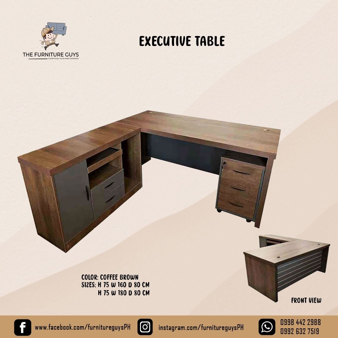 L-SHAPE EXECUTIVE TABLE, OFFICE TABLE, Furniture & Home Living ...