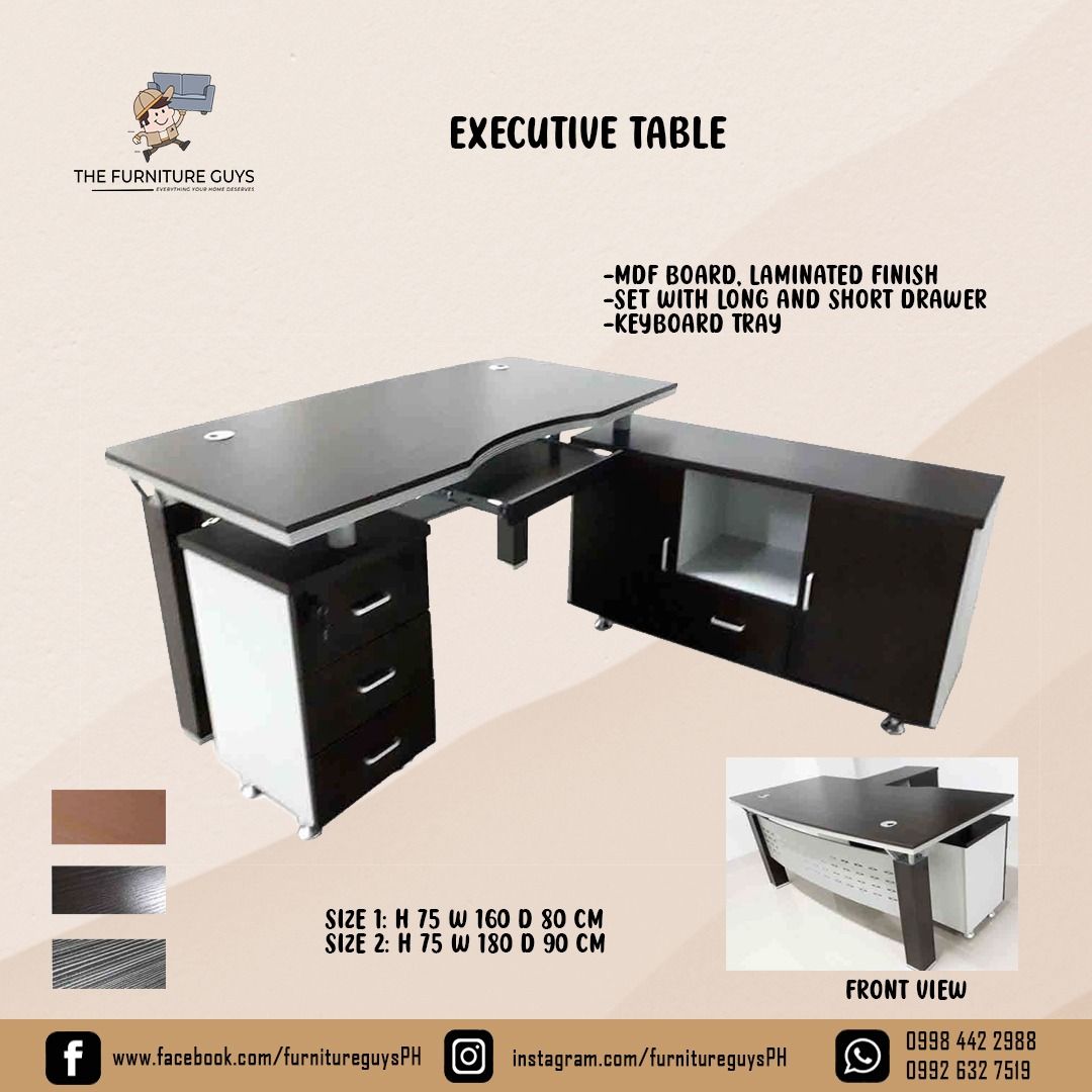 L-SHAPE EXECUTIVE TABLE, OFFICE TABLE, Furniture & Home Living ...