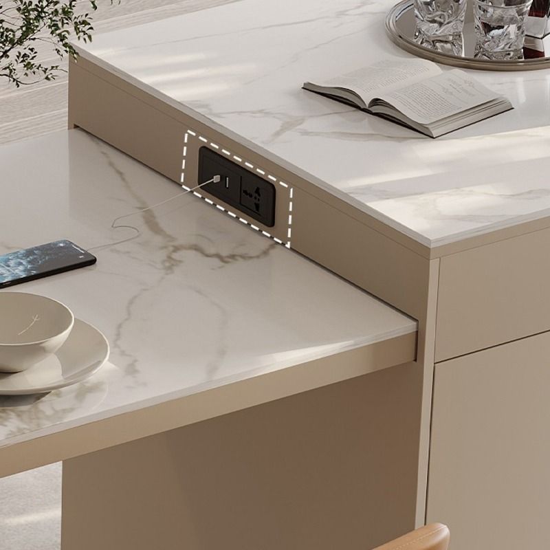 Lsland Table integrated rock board household retractable table open ...