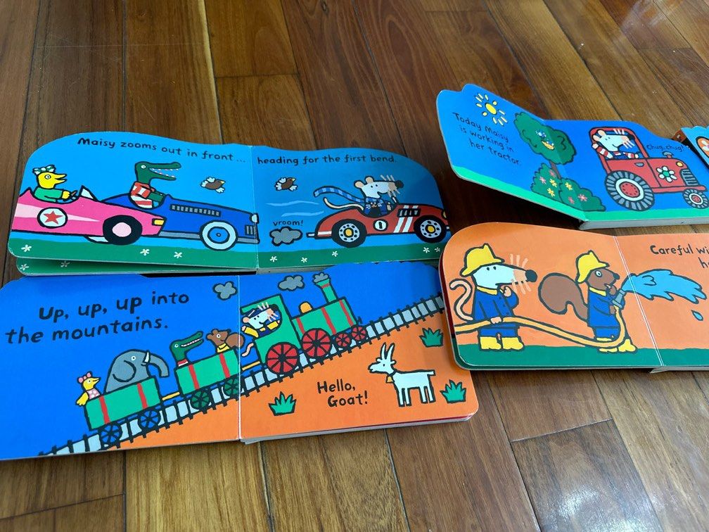 Maisy’s 交通工具硬皮書 幼兒英文書 Maisy’s digger, train, plane, fire engine ,racing ...