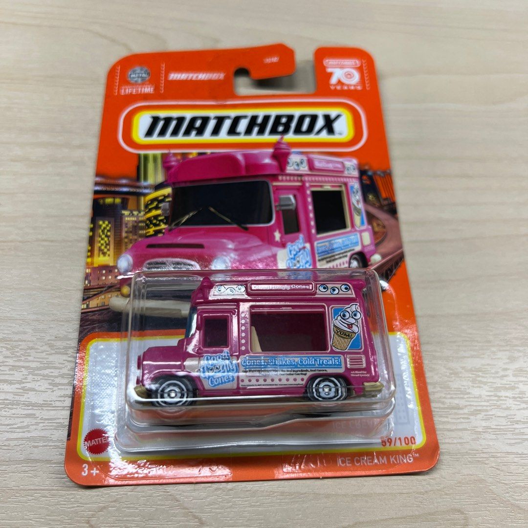 Matchbox Ice Cream King Food Truck Pink, Hobbies & Toys, Toys & Games ...