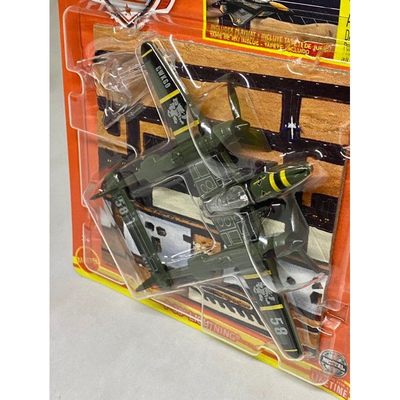 Matchbox P38 LIGHTNING Dark Fern Green Sky Busters Fighter Aircraft 70 ...