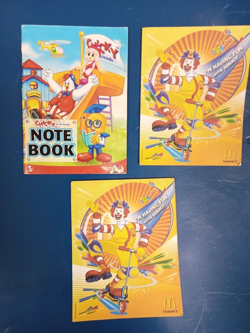 Mcd & kfc note book, Hobbies & Toys, Toys & Games on Carousell