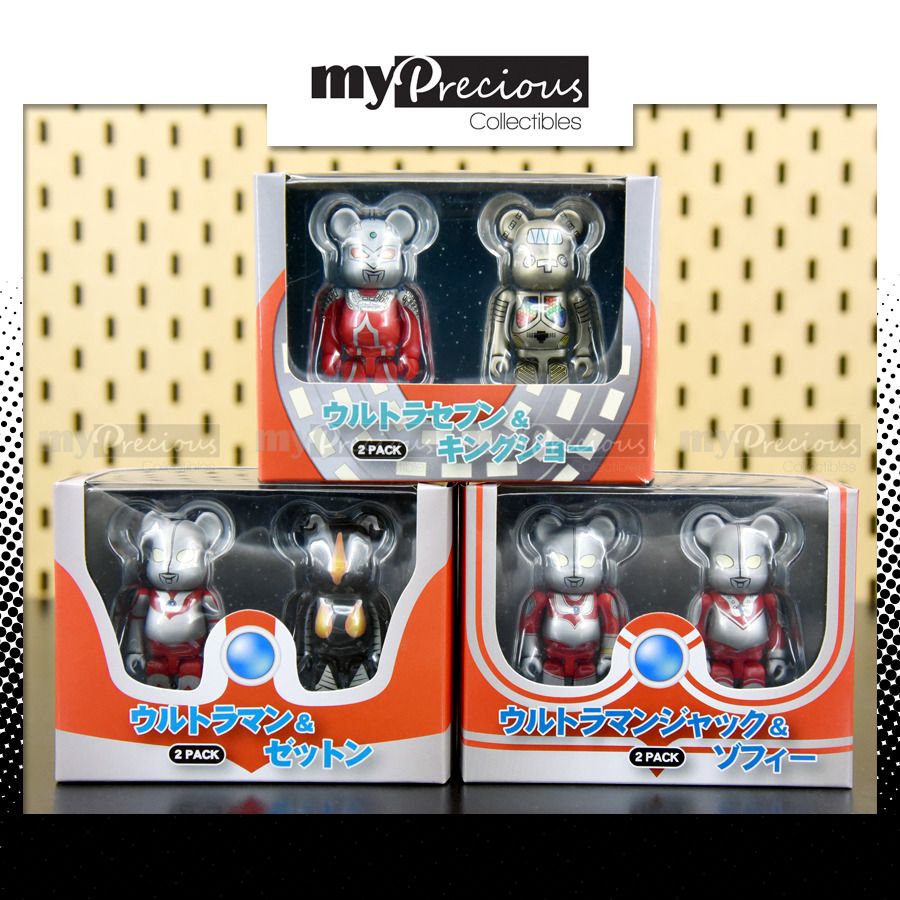 Medicom Bearbrick Be@rbrick 100% 2 Pack Ultraman Jack Zoffy Zetton ...