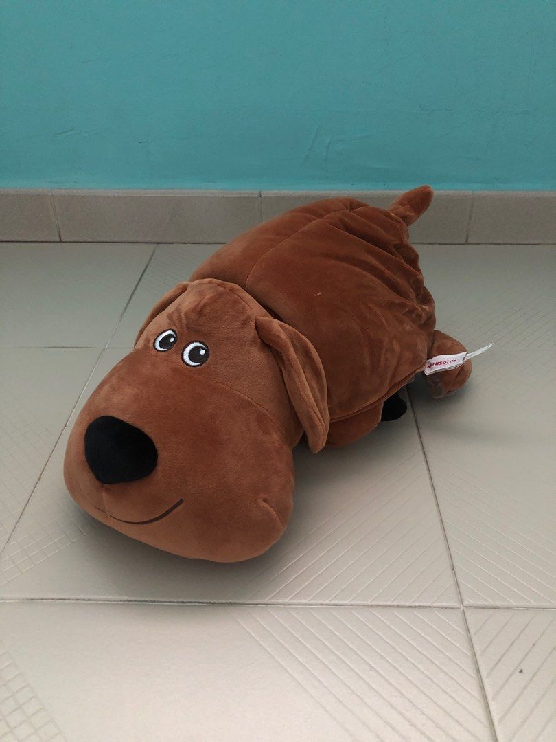 Miniso Reversible Dog Stuffed Toy, Hobbies & Toys, Toys & Games on ...