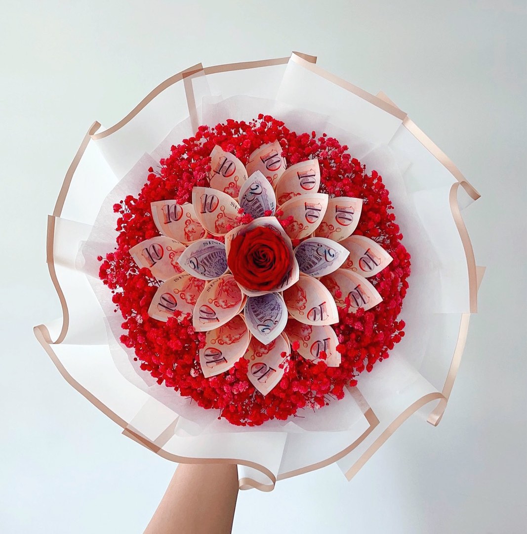 Money flower bouquet, Hobbies & Toys, Stationery & Craft, Flowers ...