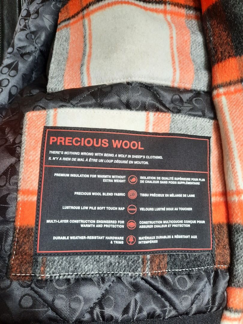 Moose Knuckles Elliot River Jacket In Orange Grey Plaid on Carousell