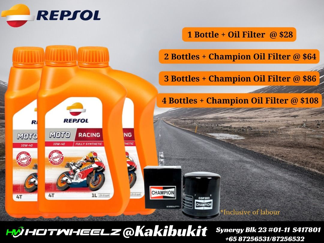 NATIONAL DAY ENGINE OIL PROMO!! MOTUL/ENI/REPSOL, Motorcycles ...