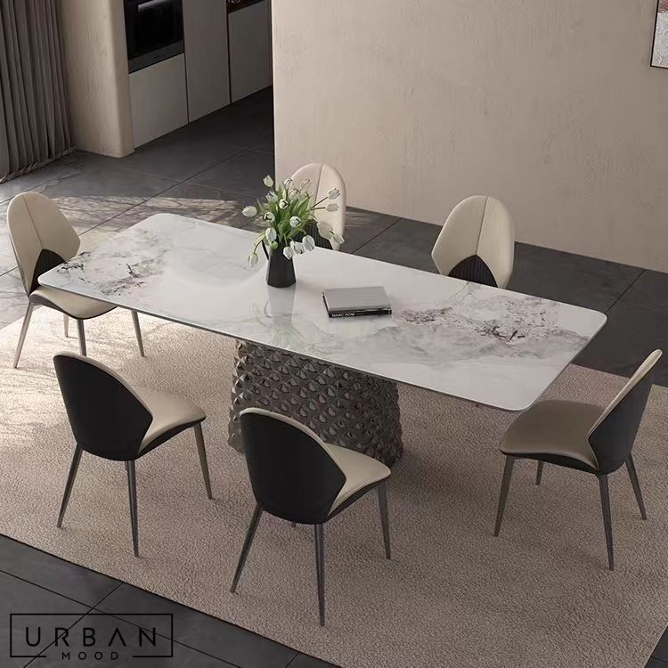 NIA Modern Sintered Stone Dining Table, Furniture & Home Living ...