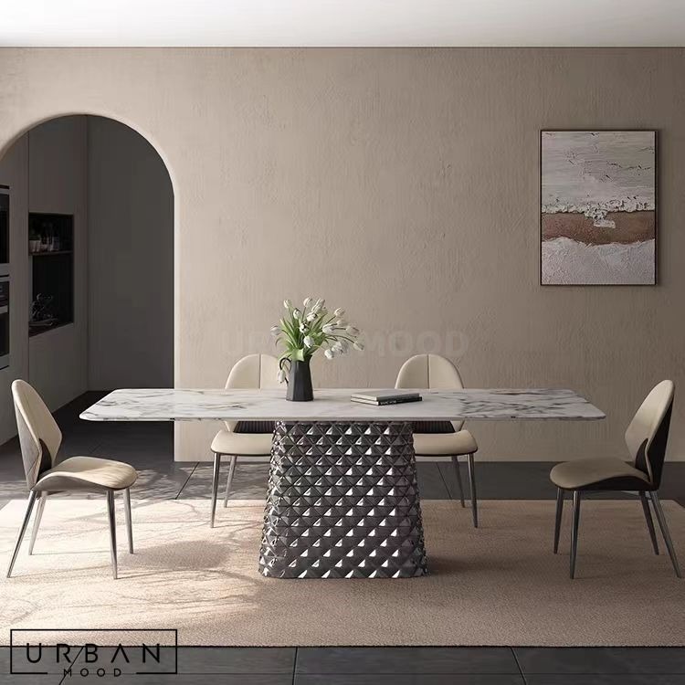 NIA Modern Sintered Stone Dining Table, Furniture & Home Living ...