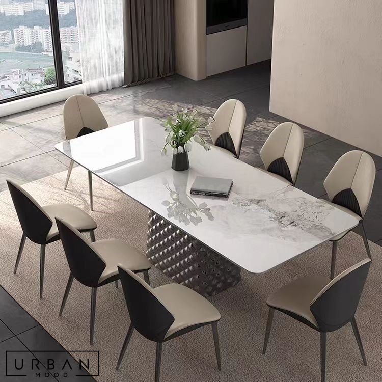 NIA Modern Sintered Stone Dining Table, Furniture & Home Living ...