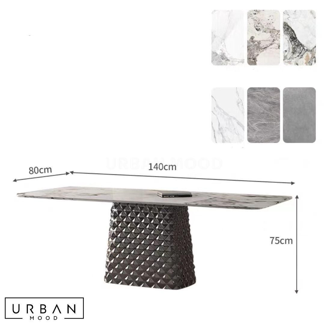 NIA Modern Sintered Stone Dining Table, Furniture & Home Living ...