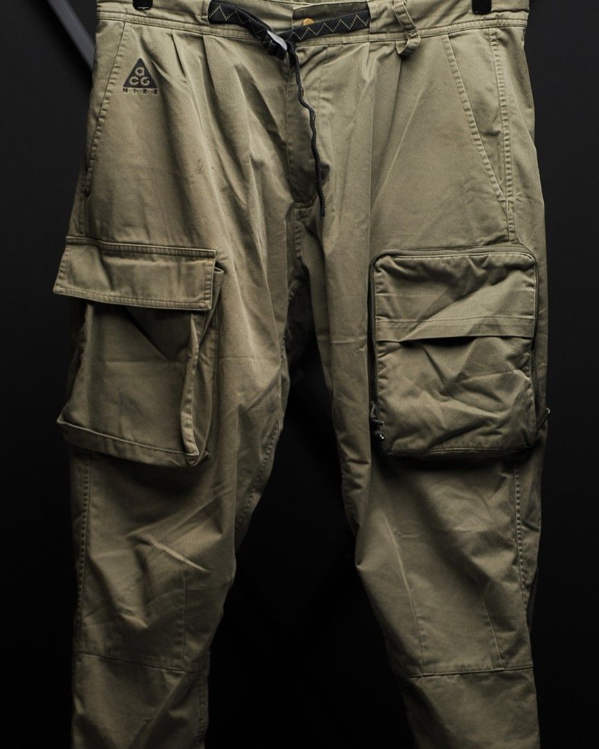Nike ACG army green cargo L fits XL, Men's Fashion, Bottoms, Trousers ...