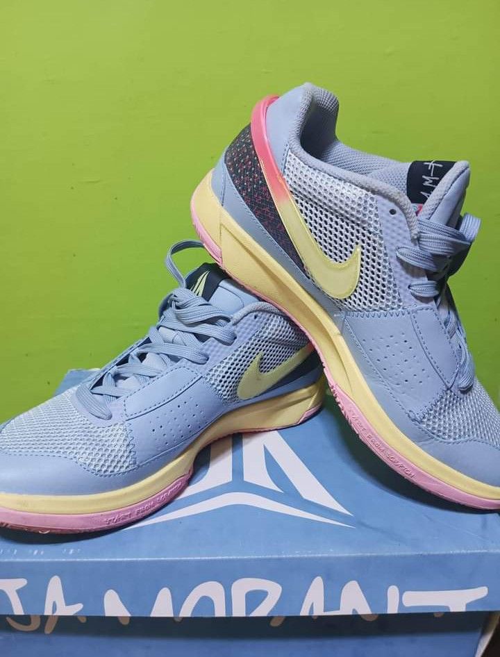 NIKE JA MORANT PINK BLUE, Men's Fashion, Footwear, Sneakers on Carousell