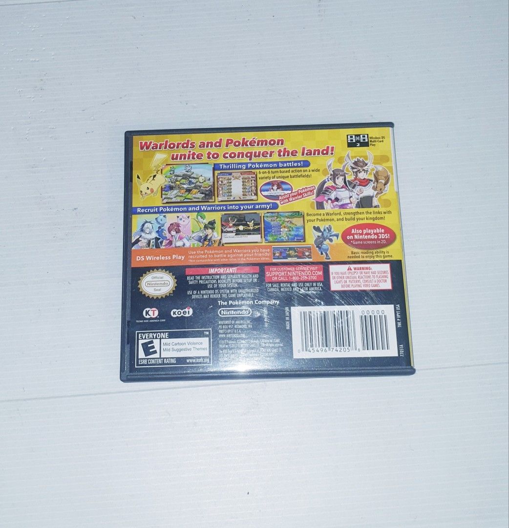 Nintendo ds pokemon conquest game cartridge, Video Gaming, Video Games ...
