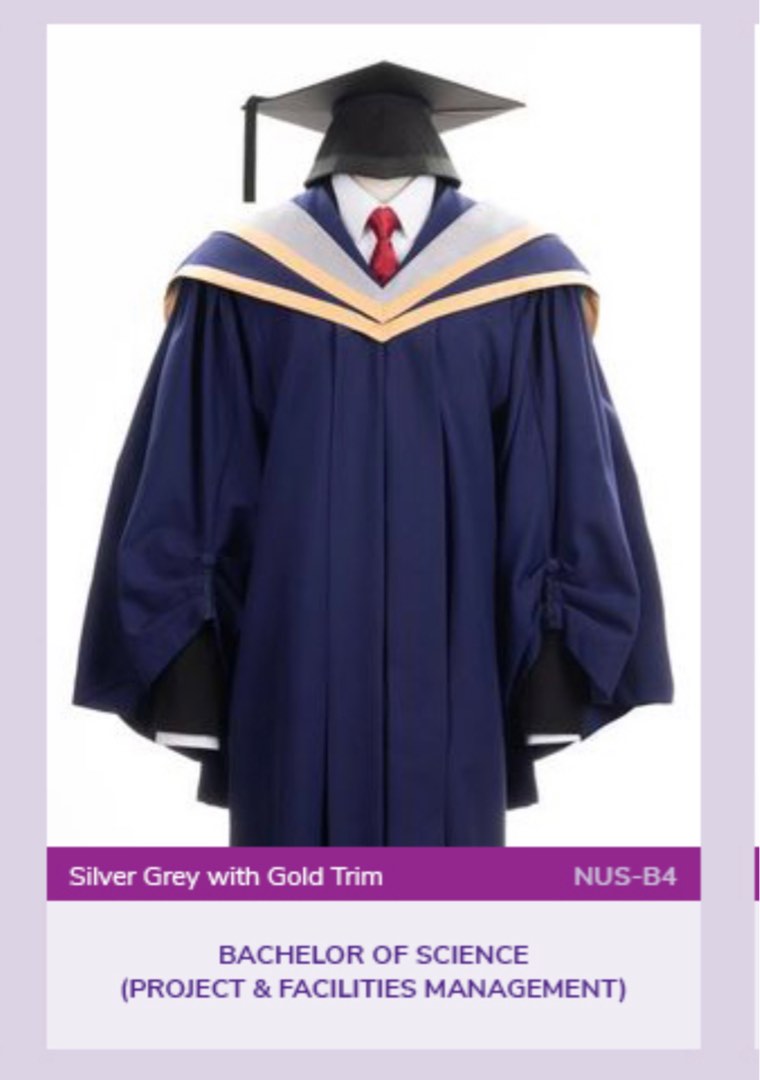 NUS PFM Graduation Gown (Bachelor of Science), Men's Fashion, Tops ...