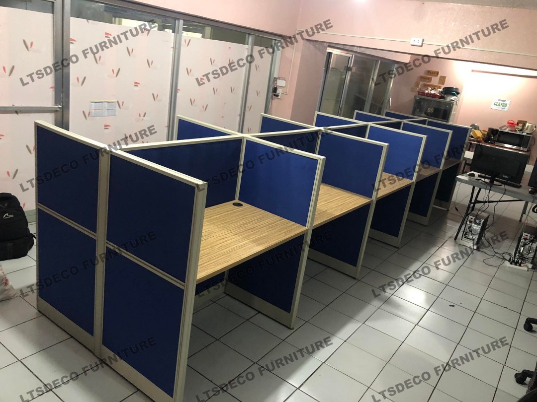 OFFICE PARTITION FULL FABRIC MODULAR TABLE FURNITURES on Carousell