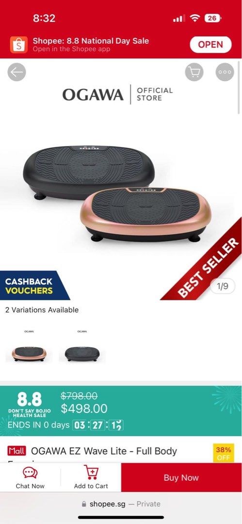 OGAWA EZ WAVE Lite - Full Body Exerciser, Sports Equipment, Exercise ...