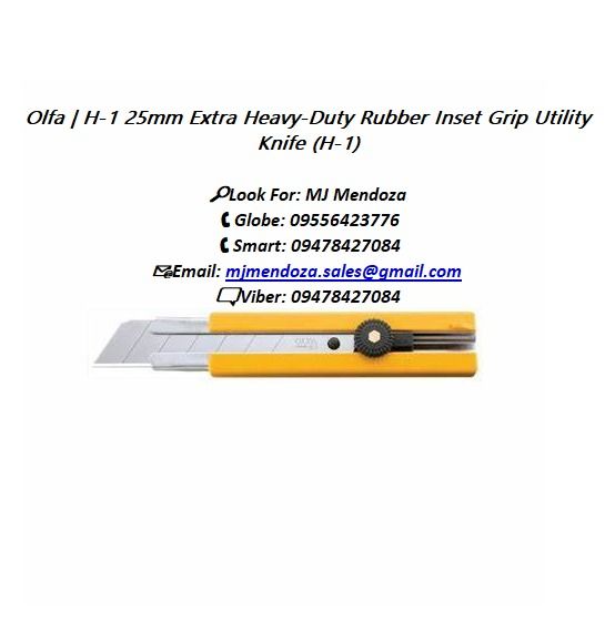 Olfa | H-1 25mm Extra Heavy-Duty Rubber Inset Grip Utility Knife (H-1) on Carousell