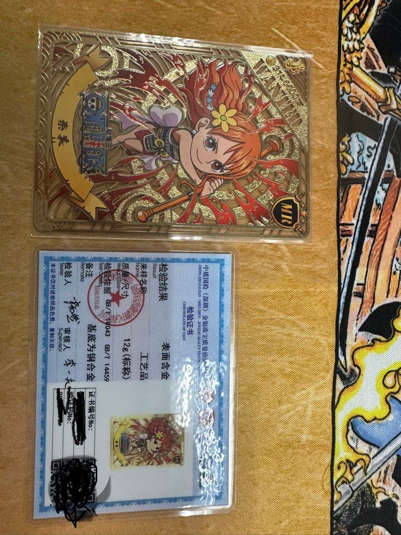 One piece ccg gold nami and silver ussop, Hobbies & Toys, Toys & Games ...
