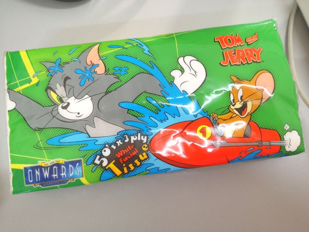 ONWARDS Facial Tissue 50s Tom & Jerry Cartoon Cute, Furniture & Home ...