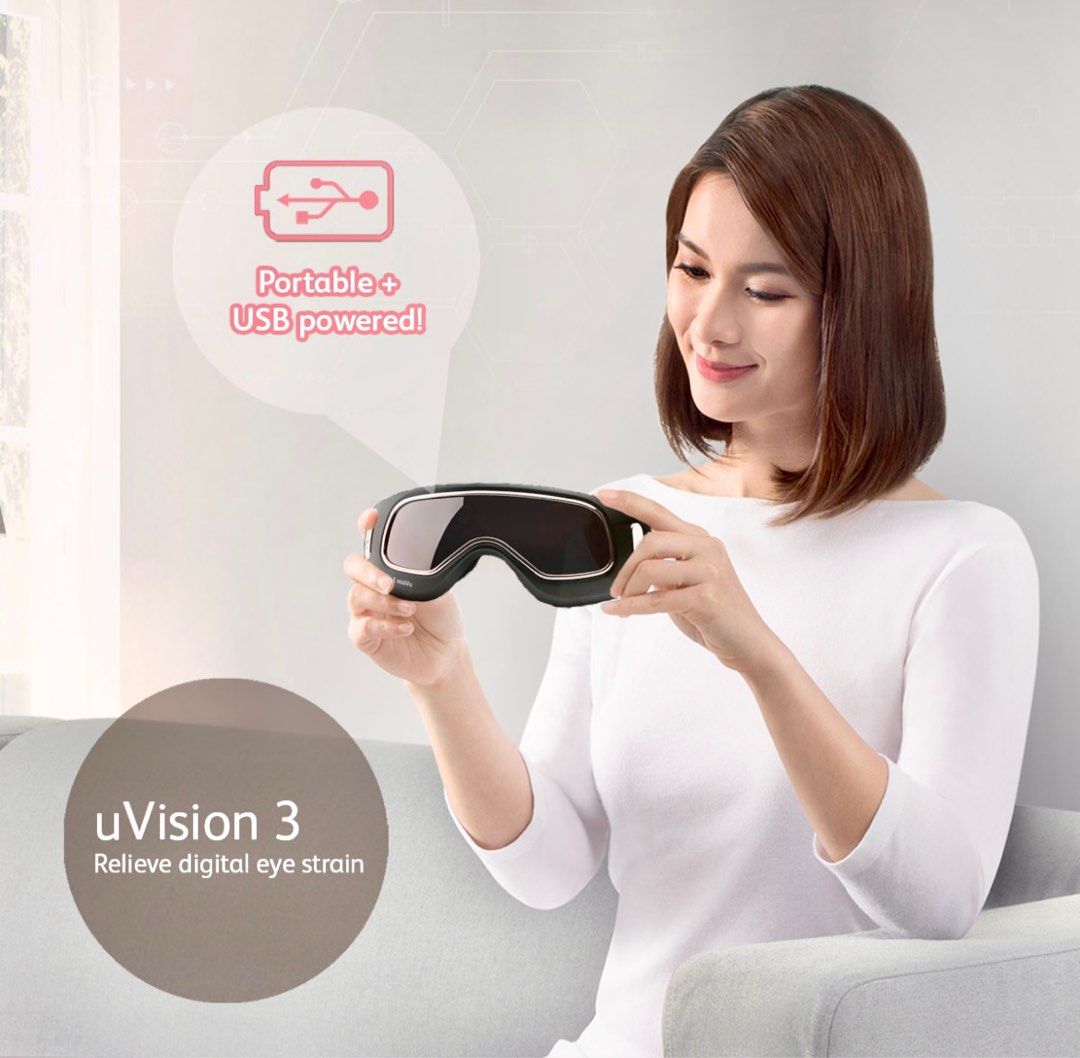 OSIM uVision 3 Eye Massager, Health & Nutrition, Massage Devices on Carousell