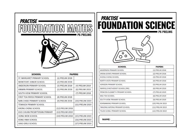 P6 Foundation Math and Science Prelim Exam Paper / Primary 6 Foundation ...
