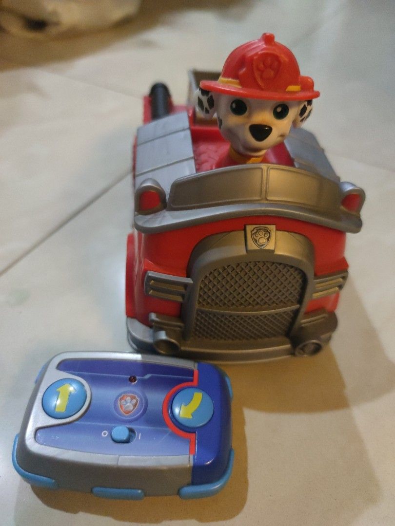 Paw patrol marshall vehicle car truck with remote control, Hobbies ...