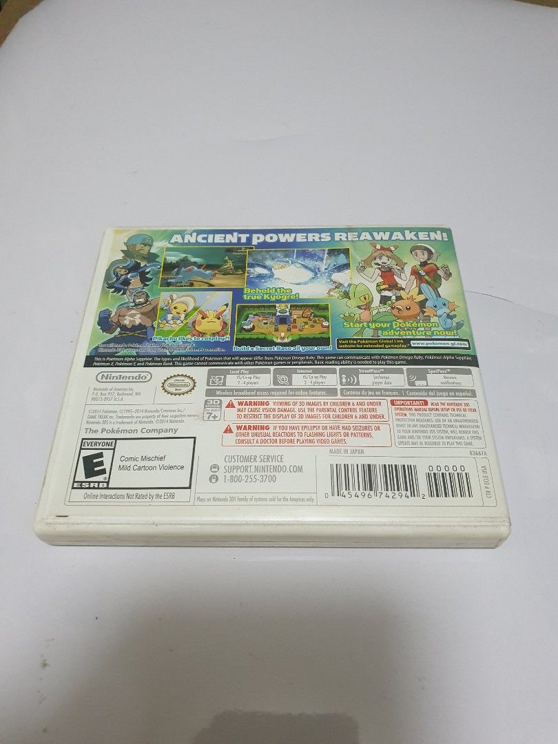 Pokemon Alpha Sapphire 3DS (Nintendo 3DS, USA), Video Gaming, Video Games, Nintendo on Carousell