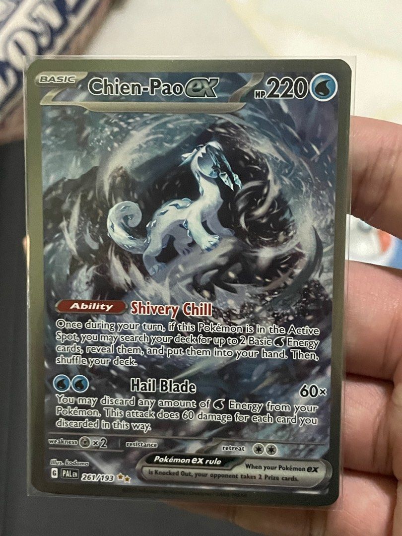 Pokemon TCG Chien-Pao ex SAR 261/193, Hobbies & Toys, Toys & Games on Carousell