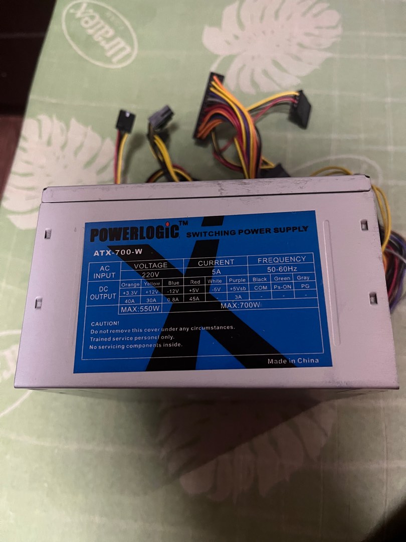 Powerlogic 700w Power Supply ATX, Computers & Tech, Parts & Accessories ...