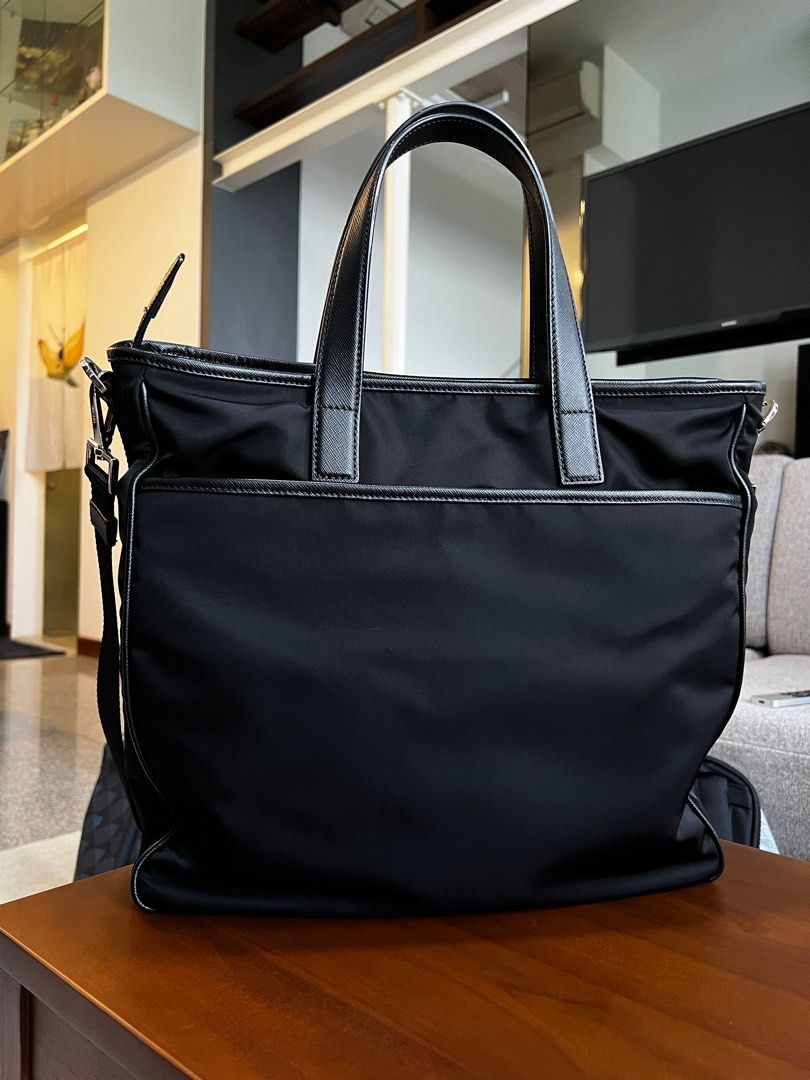 Prada Nylon Laptop Briefcase, Luxury, Bags & Wallets on Carousell
