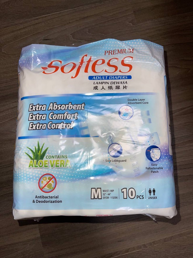 Premium Softess Adult Tape Diapers M, Babies & Kids, Bathing & Changing ...