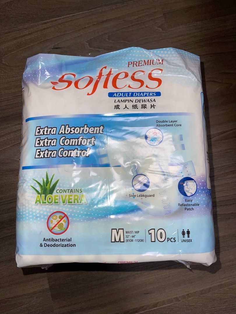 Premium Softess Adult Tape Diapers M, Babies & Kids, Bathing & Changing ...