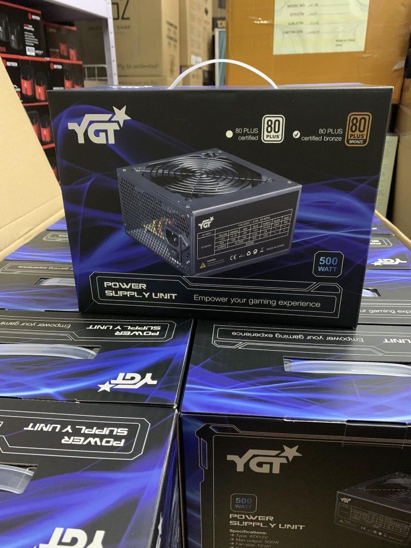 PSU: YGT BLUE 500W 80+ BRONZE, Computers & Tech, Parts & Accessories ...