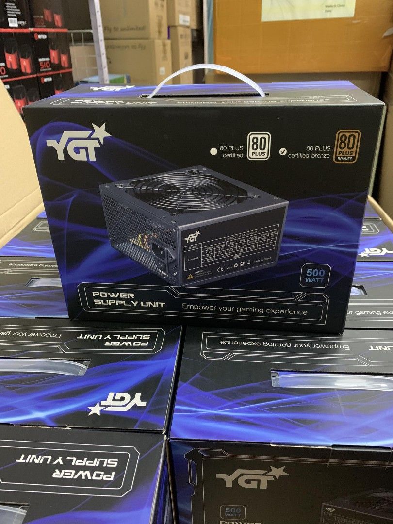 PSU: YGT BLUE 500W 80+ BRONZE, Computers & Tech, Parts & Accessories ...