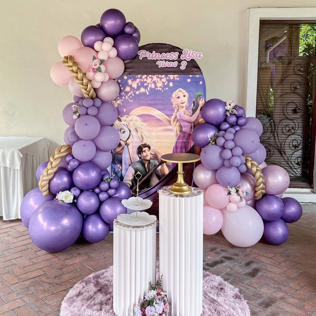 Rapunzel Princess Balloon Garland Birthday Party Event Planner Flower ...