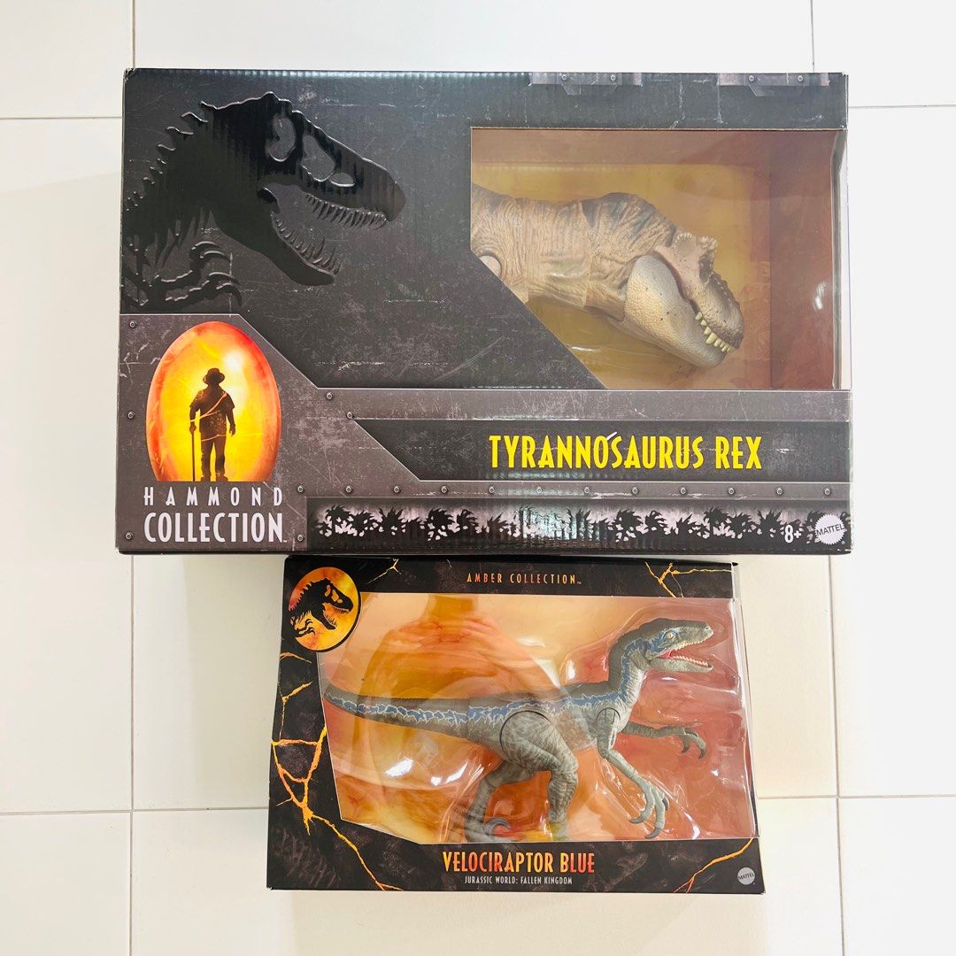 [RARE] Jurassic World Hammond Collection T-Rex + Amber Collection ...