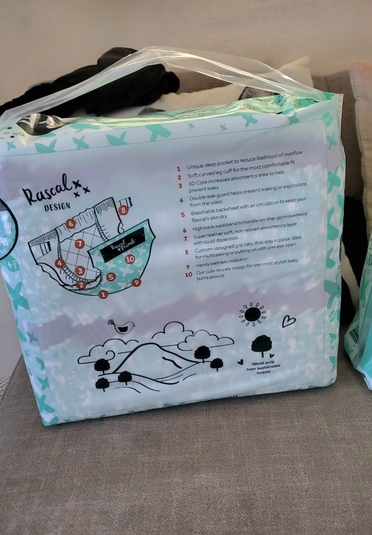 Rascal + Friends diapers (SMALL) 4-8KG on Carousell