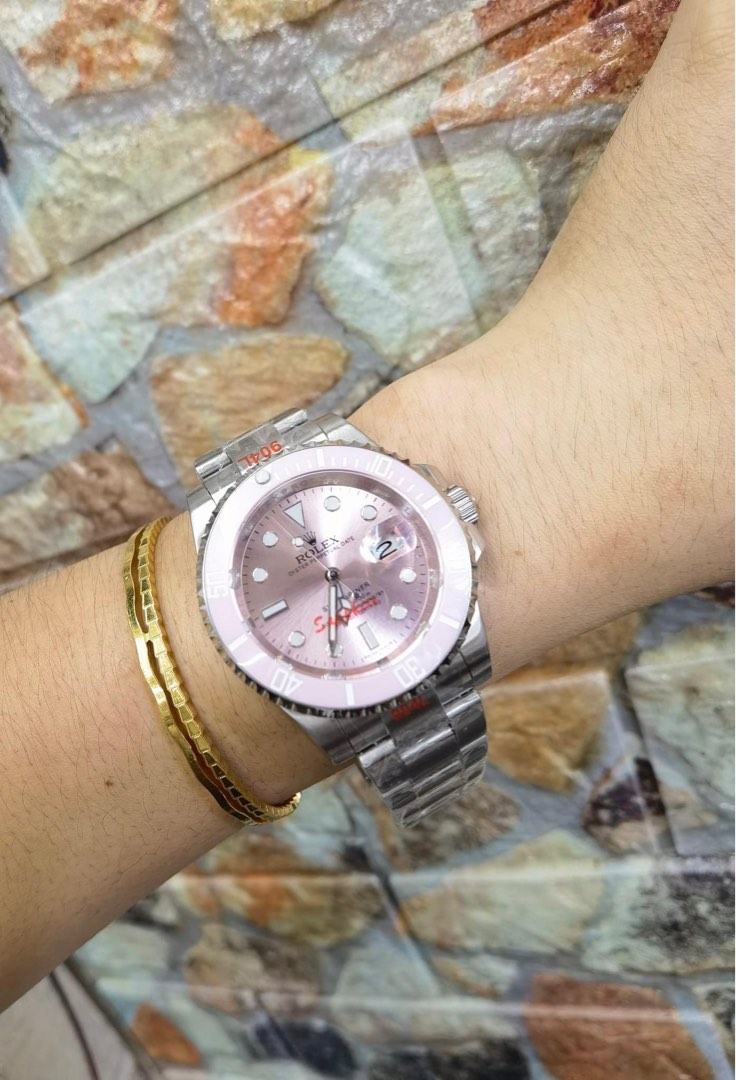Rolex Submariner Pink, Women's Fashion, Watches & Accessories, Watches ...
