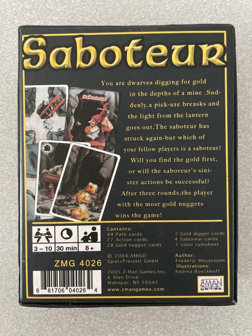 Saboteur Card game, Hobbies & Toys, Toys & Games on Carousell