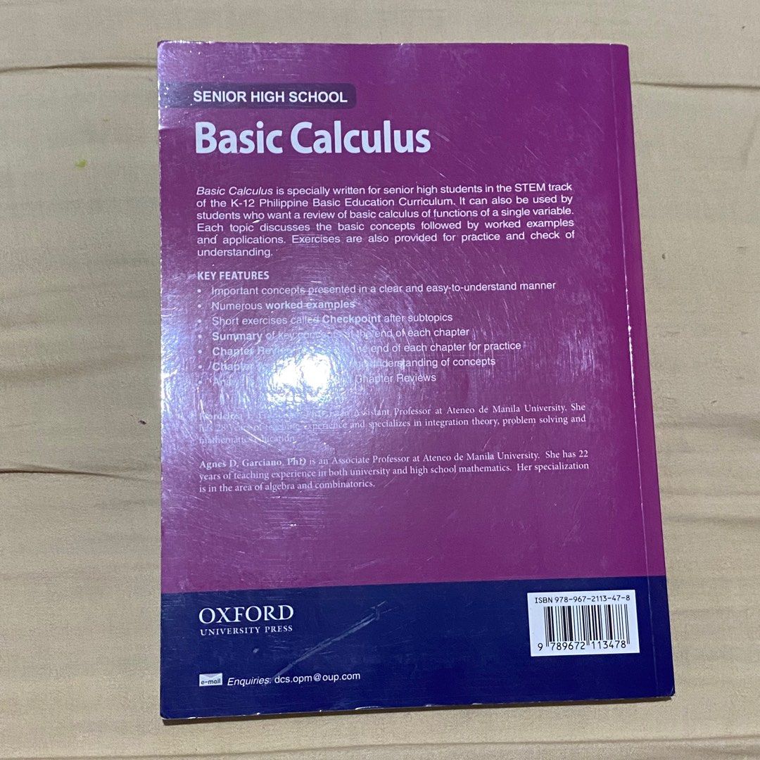 Senior High School Grade 11 12 Basic Calculus Book (Oxford), Hobbies ...