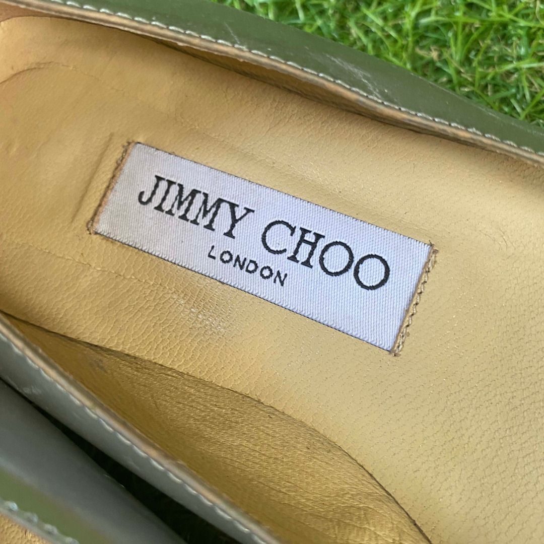 Sepatu Jimmy Choo Attila Ballet Flats in Silver Italy Bekas Pakai on ...