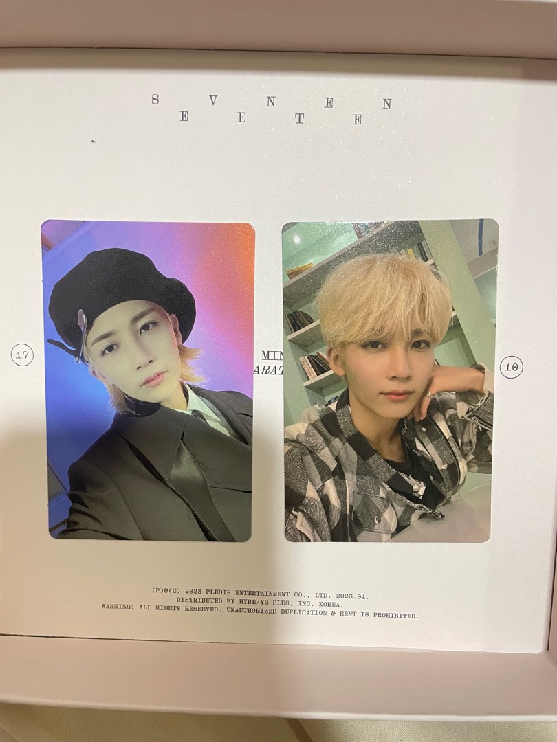 SEVENTEEN SVT JEONGHAN JH ATTACCA CARVER PC PHOTOCARD on Carousell