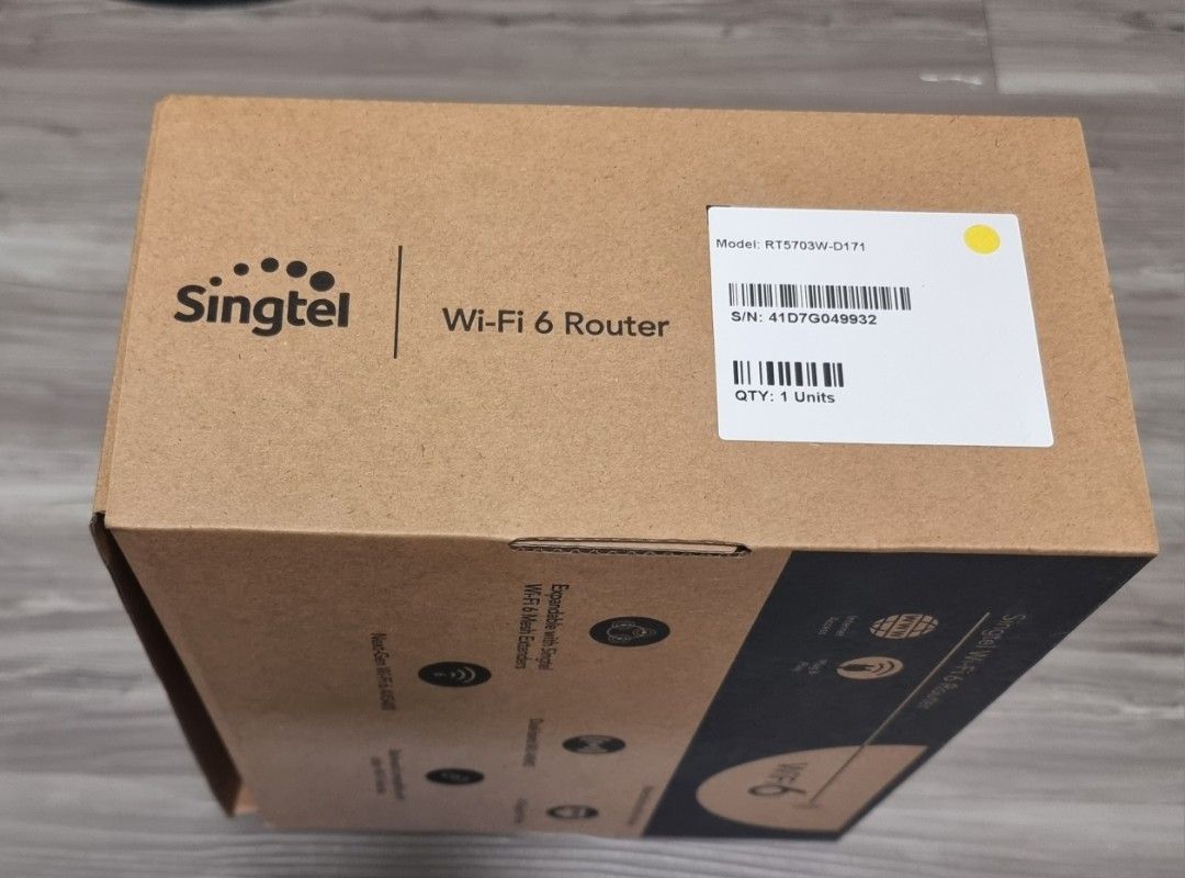 Singtel WI-FI 6 ROUTER RT5703W, Computers & Tech, Parts & Accessories ...