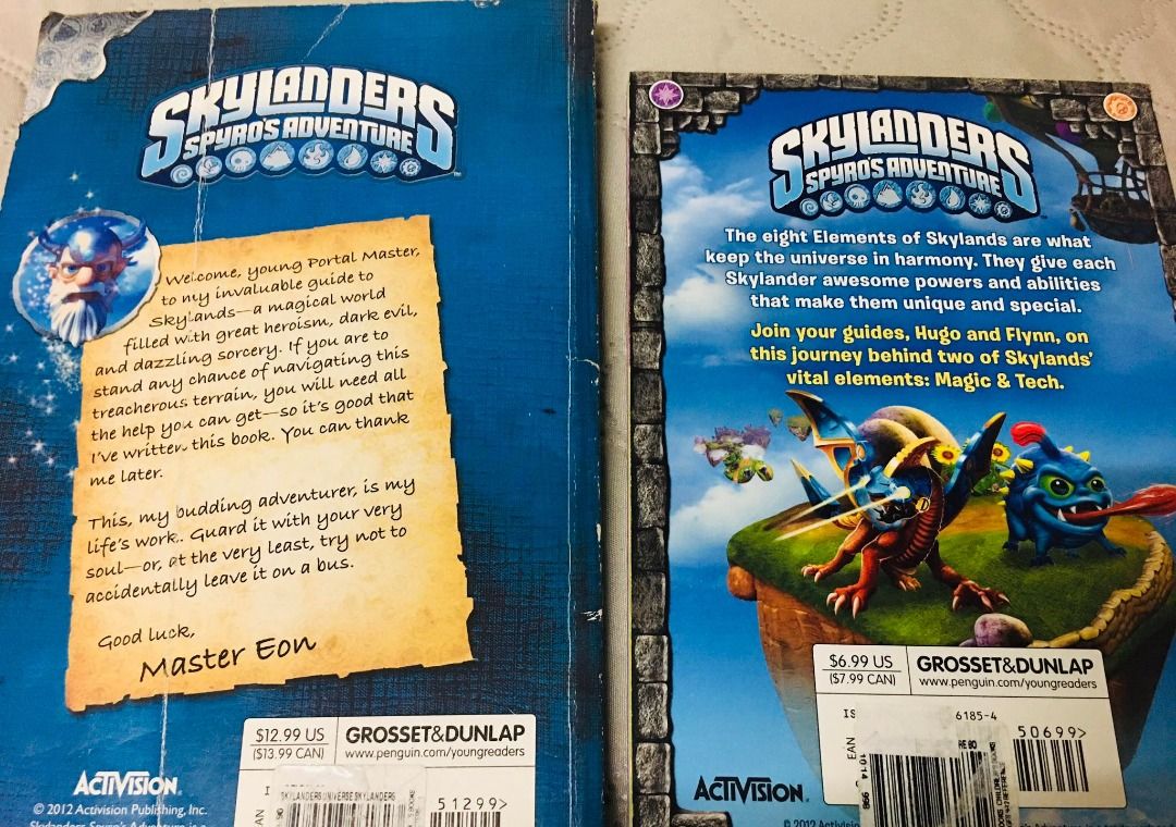 Skylanders Spyro's Adventure Official Guide and Book Of Elements on ...