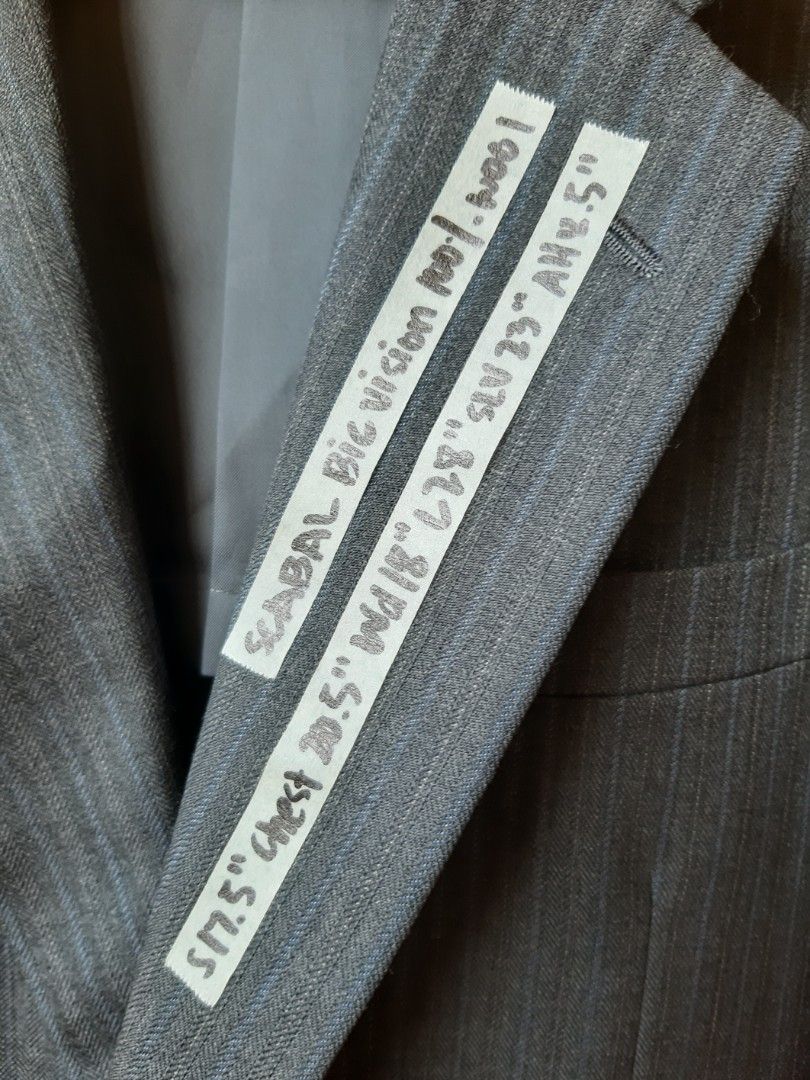 Sneak peak Scabal Big Vision Printed wool tuxedo suit coat on Carousell